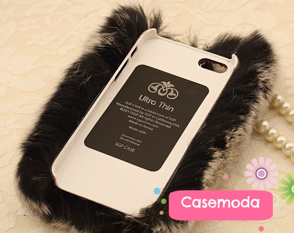 Chic Elegant Synthetic Rabbit Fur Iphone 5 Case Cover on Luulla