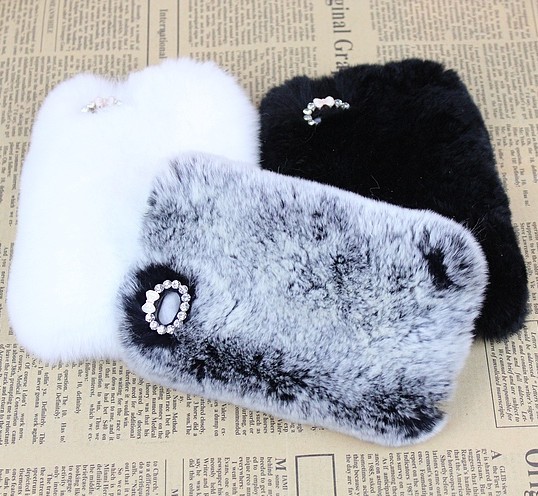 Chic Elegant Synthetic Rabbit Fur Iphone 5 Case Cover on Luulla