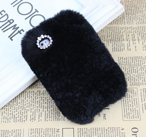 Chic Elegant Synthetic Rabbit Fur Iphone 5 Case Cover on Luulla